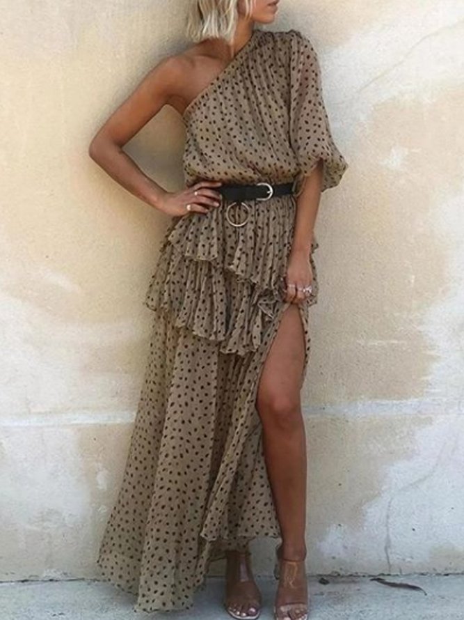 Gray Polka Dots Casual Dresses | Women's Clothing | Justfashionnow ...