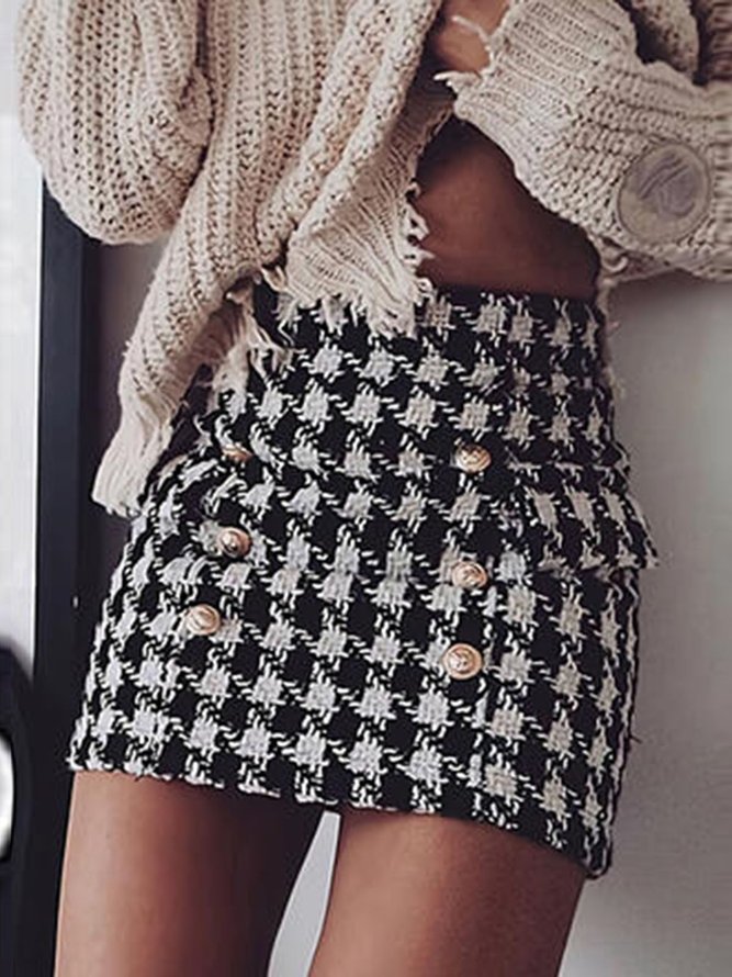 Print Above Knee Pencil Skirts